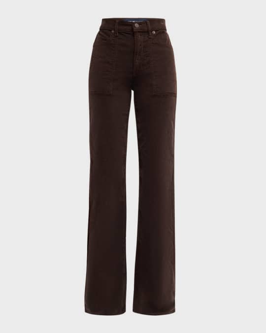 Veronica Beard Crosbie Wide-Leg Corduroy Jeans | Neiman Marcus