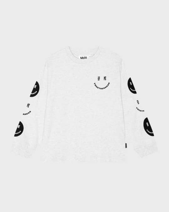 Molo Boy's Rube Happy Face T-Shirt, Size 8-10 | Neiman Marcus