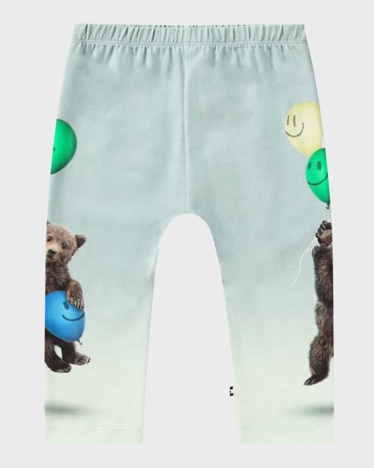 Molo Girl's Sabb Bear-Print Pants, Size 6M-2 | Neiman Marcus