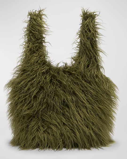 Dries Van Noten Marche Fuzzy Hobo Bag | Neiman Marcus