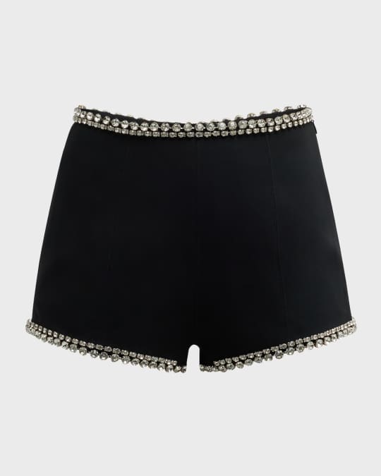 Cinq a Sept Juneve Rhinestone-Embellished Shorts | Neiman Marcus