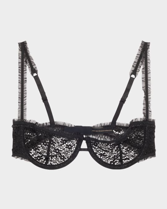 Kiki De Montparnasse Chante Crochet Lace Balconette Bra | Neiman Marcus