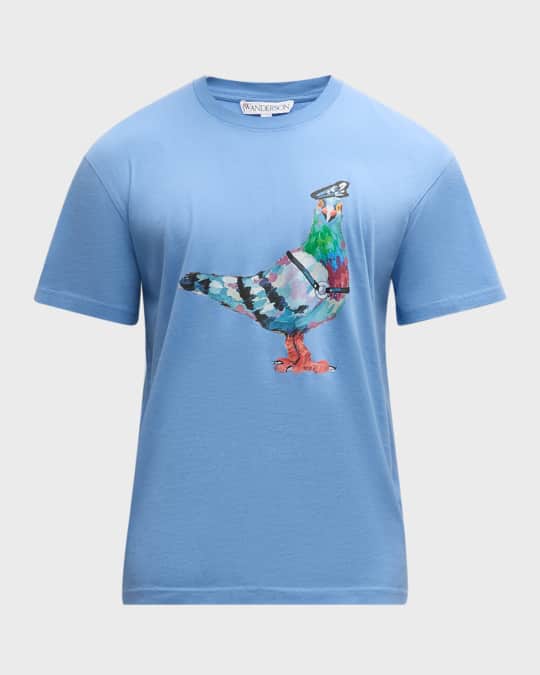 JW Anderson Men's Pigeon Graphic T-Shirt | Neiman Marcus
