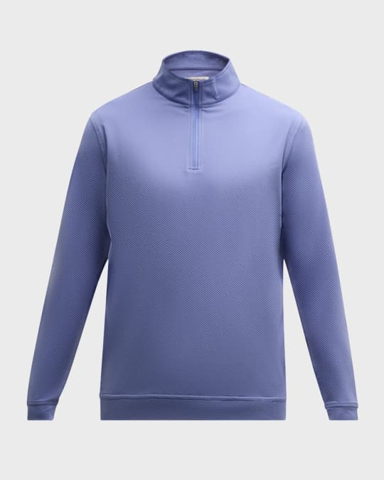 Peter Millar Men's Perth Crosshatch Quarter-Zip Performance Top ...