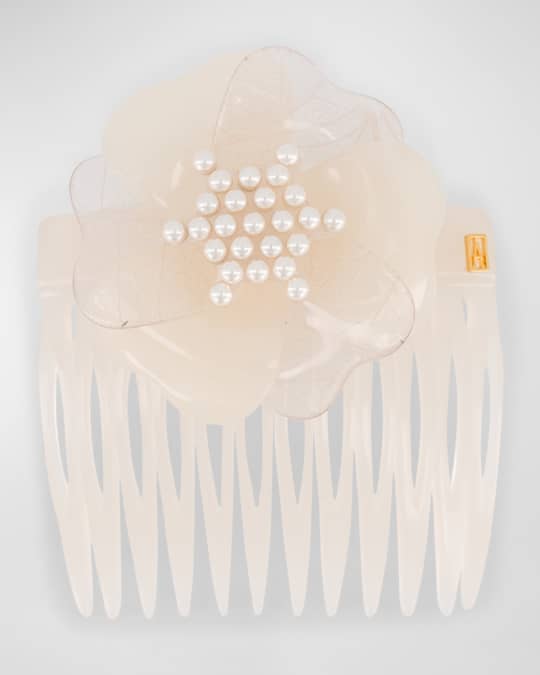 Alexandre de Paris Pearly Acetate Side Comb | Neiman Marcus