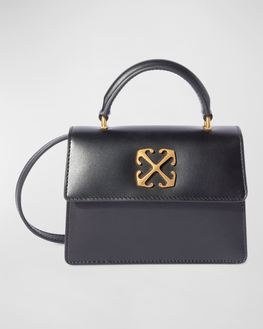 Off-White Jitney Baby Leather Top-Handle Bag | Neiman Marcus