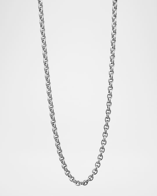LAGOS Men's Sterling Silver Anthem Double Link Caviar Chain Necklace ...
