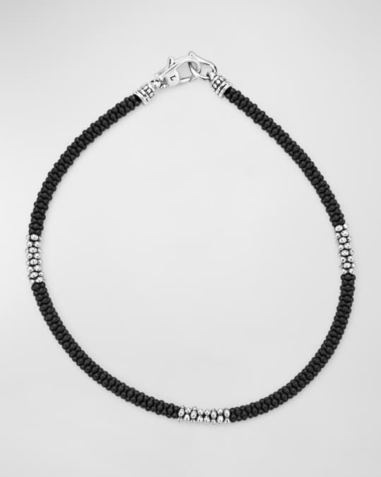 LAGOS Men's Caviar Ceramic Beaded Bracelet with Sterling Silver ...