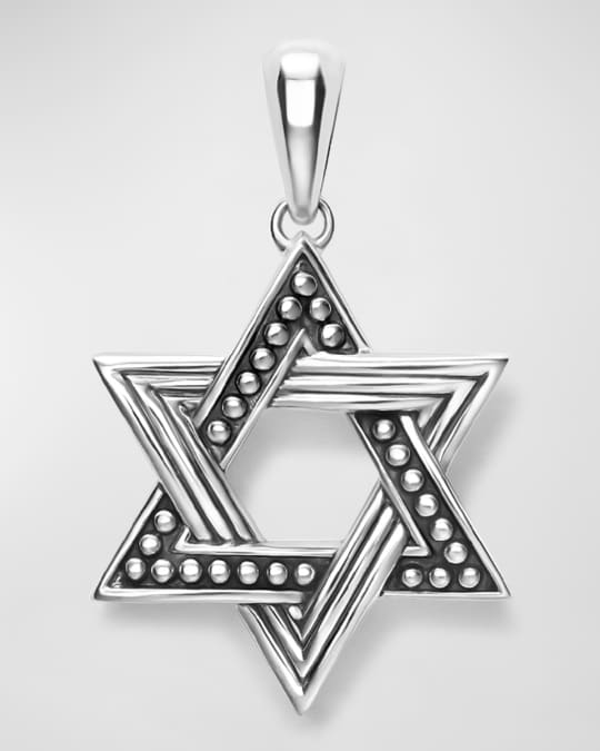 LAGOS Men's Sterling Silver Anthem Star of David Pendant, 25mm | Neiman ...