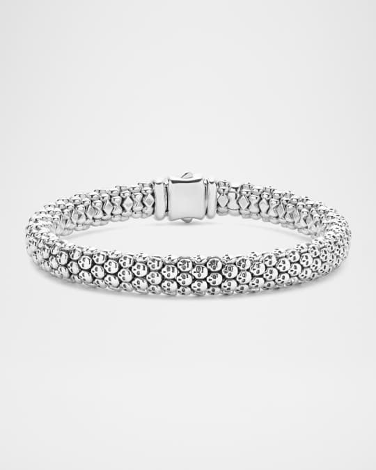 LAGOS Men's Sterling Silver Anthem Skull Rope Bracelet, 9mm, Size 7 ...