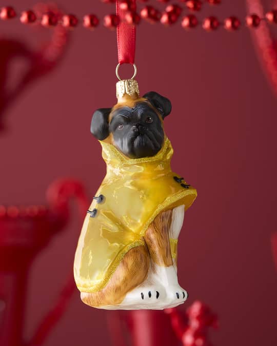 Joy To The World Collectibles Boxer In Yellow Raincoat Christmas ...