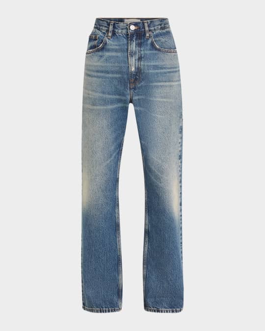 FRAME Men's Boxy Medium-Wash Jeans | Neiman Marcus