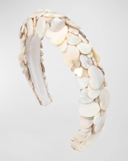 Jennifer Behr Aphrodite Pearly Heart Headband | Neiman Marcus