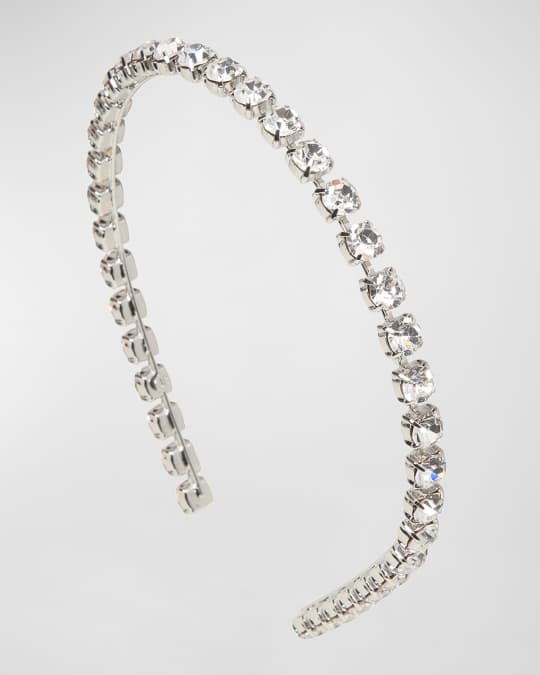 Jennifer Behr Sophie Crystal Skinny Headband | Neiman Marcus