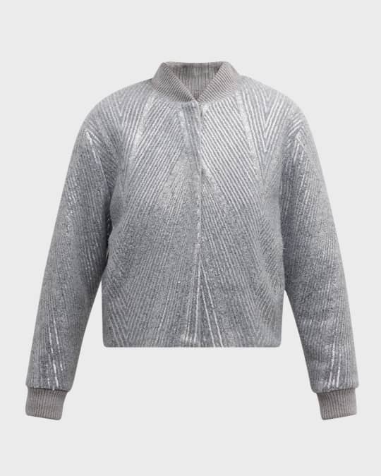 Peserico Snap-Front Sequin Jacket | Neiman Marcus