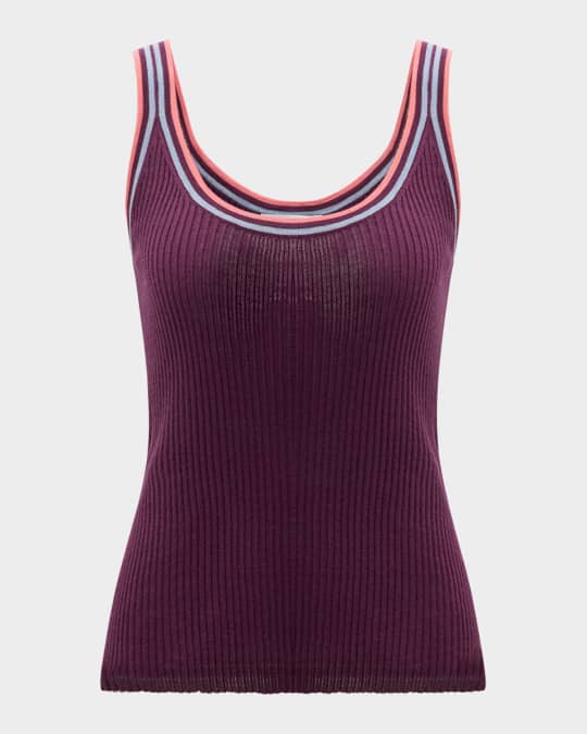 Gabriela Hearst Chen Ribbed Slim Cashmere Tank Top | Neiman Marcus