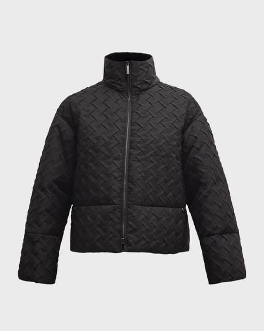 Emporio Armani Weave Texture Puffer Jacket | Neiman Marcus