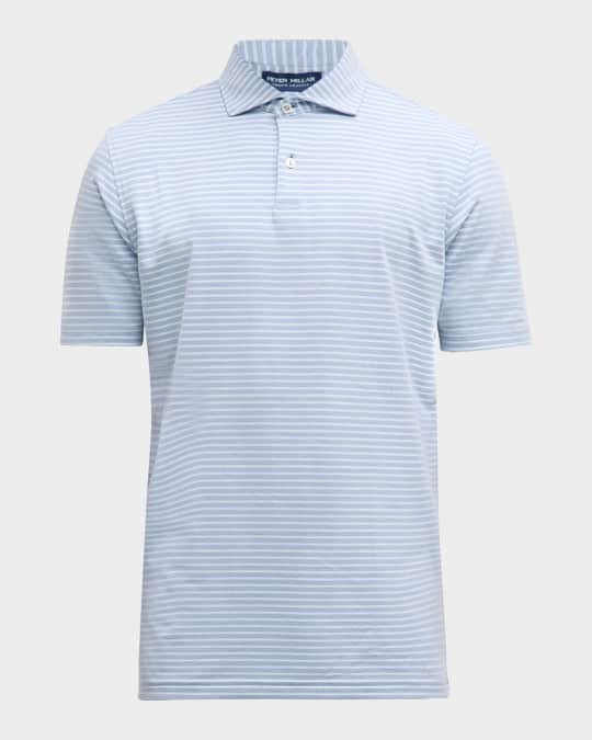 Peter Millar Men's Albatross Stripe Polo Shirt | Neiman Marcus