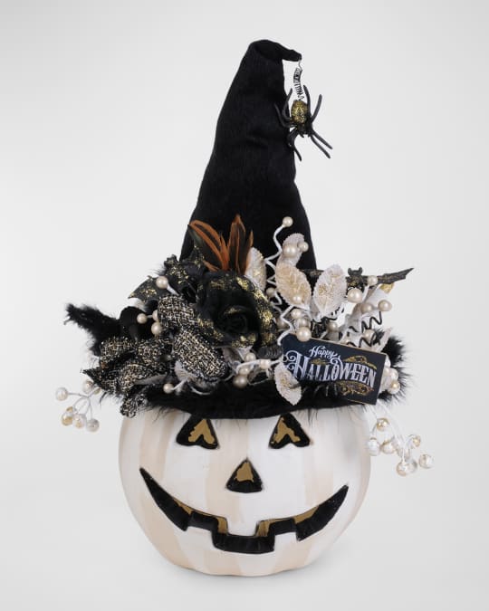 Karen Didion Originals 23" Lighted Fiber Optic Pumpkin Halloween Decor ...