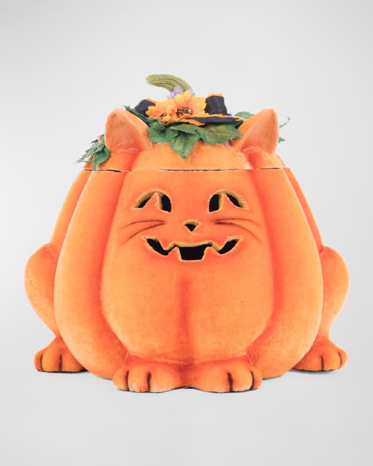 Katherine's Collection Jackie The Kitty Cat Pumpkin Candy Container ...