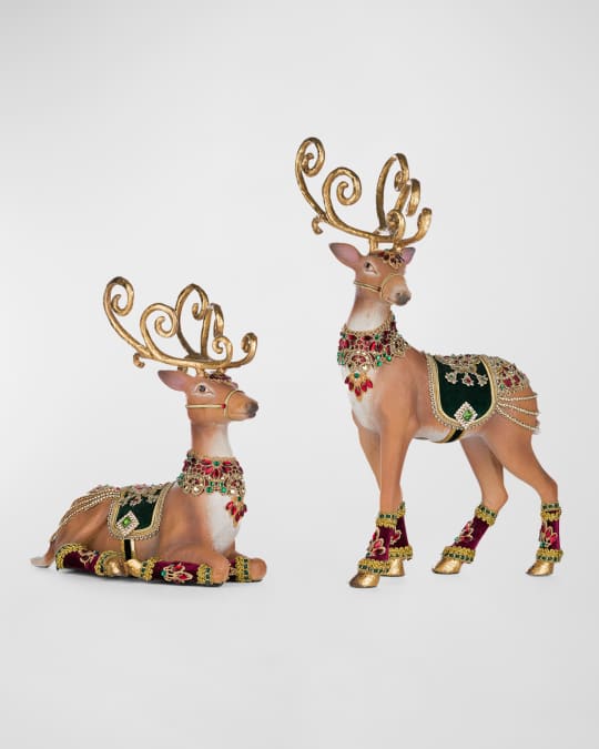 Katherine's Collection Christmas Castle Deer, Set of 2 | Neiman Marcus