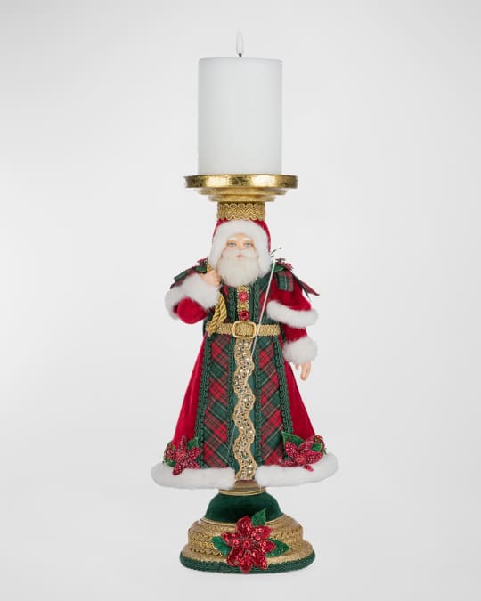 Katherine's Collection Holiday Magic Santa Candlestick | Neiman Marcus