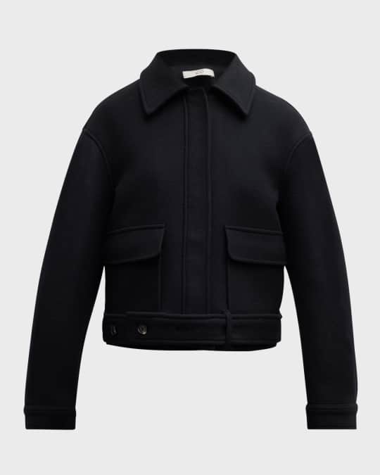 Co Belted Crop Wool Jacket | Neiman Marcus