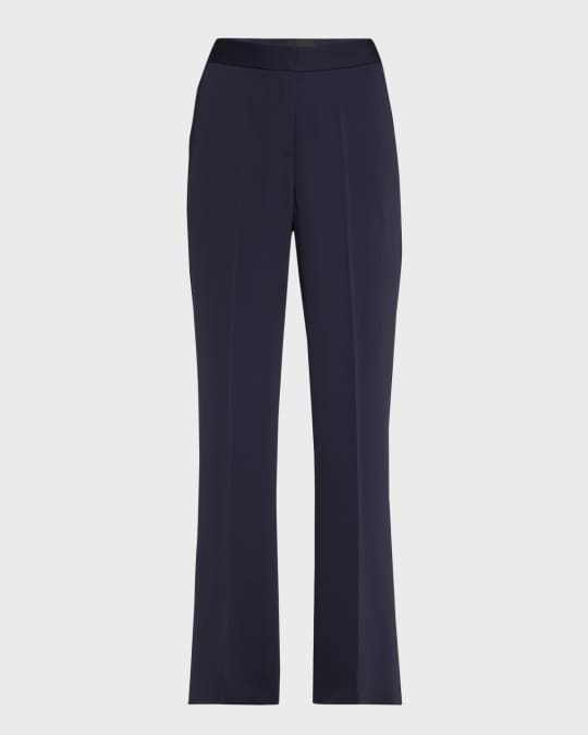 Kobi Halperin Sonnet Straight-Leg Stretch Viscose Pants | Neiman Marcus