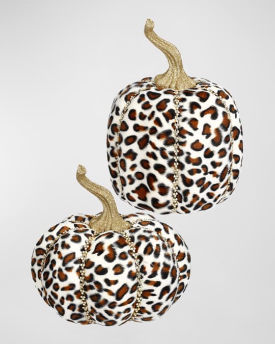 Mark Roberts Jeweled Pumpkins, Leopard, Set of 2 | Neiman Marcus