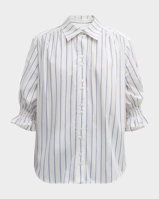 Finley Sirena Striped Cotton Shirt | Neiman Marcus