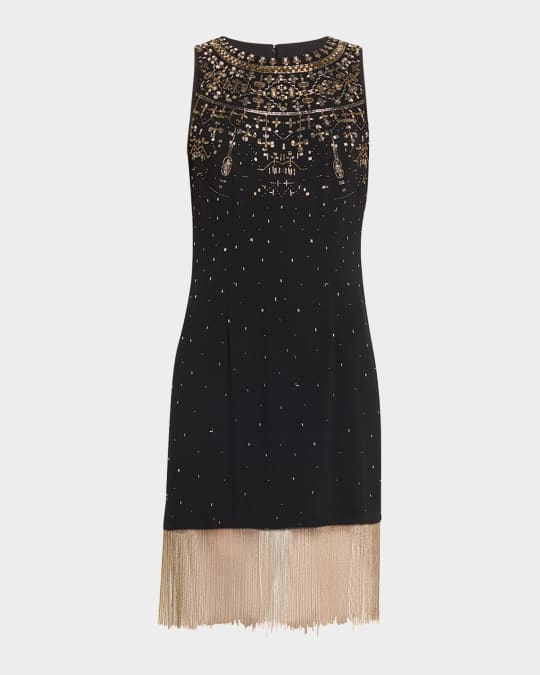 Kobi Halperin Brett Beaded Fringe-Hem Dress | Neiman Marcus