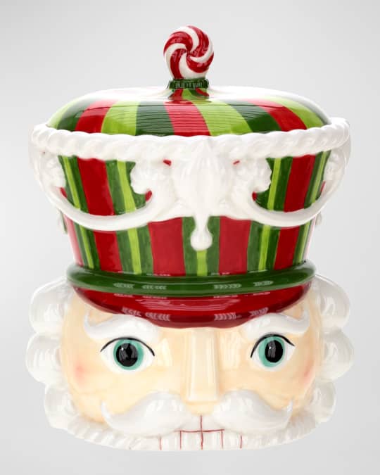 Mark Roberts Nutcracker Head Jar, Red and Green | Neiman Marcus