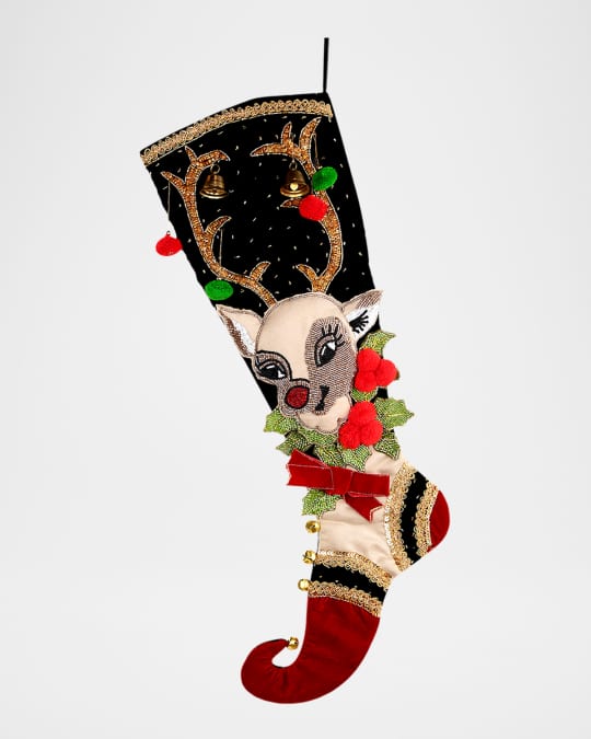 Mark Roberts Fancy Deer Stocking, 26" | Neiman Marcus