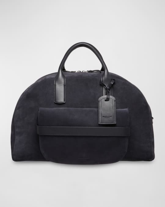 Giorgio Armani Men's Suede and Leather Duffel Bag | Neiman Marcus