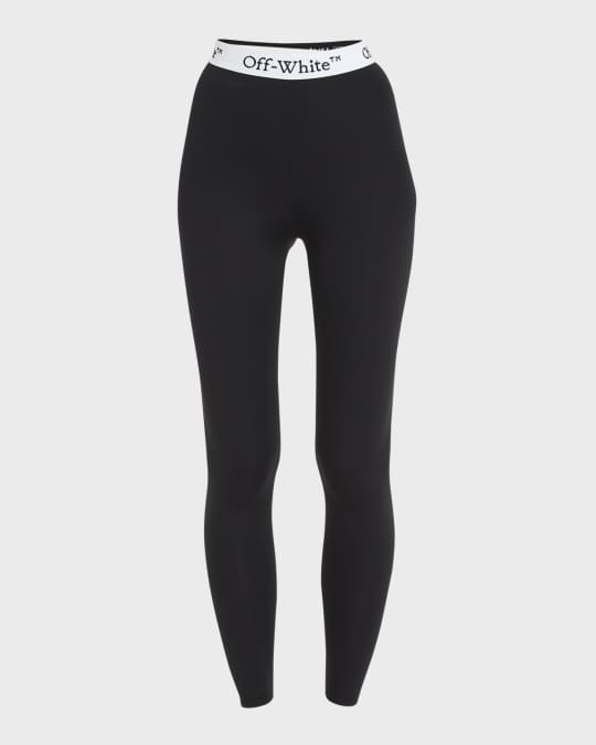Off-White Logo Band Leggings | Neiman Marcus