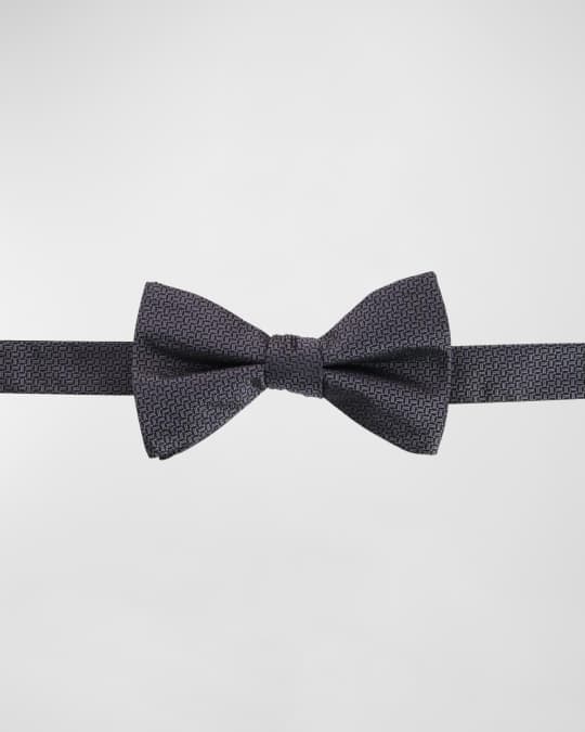 Trafalgar Men's Monte Bello Interlocked Silk Bow Tie | Neiman Marcus
