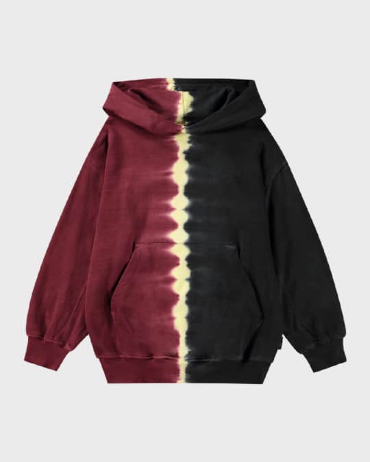 Molo Boy's Maxx Two-Tone Tie Dye Hoodie, Size 5-7 | Neiman Marcus