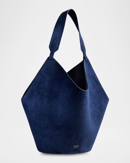 Khaite Lotus Medium Calfskin Suede Tote Bag | Neiman Marcus