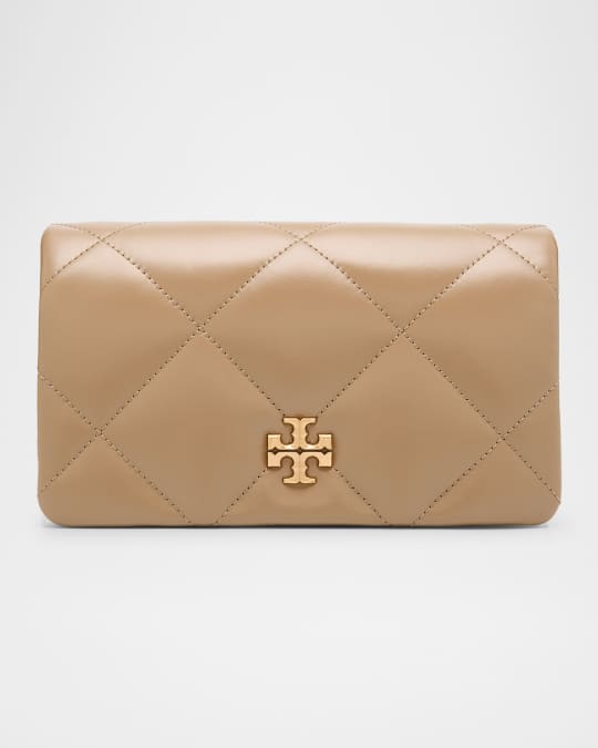 Tory Burch Kira Diamond Quilted Leather Wallet on Chain | Neiman Marcus