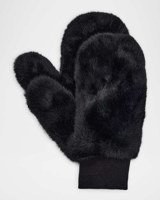 Adrienne Landau Faux Fur Petite Mittens | Neiman Marcus