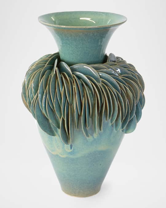 LORENE CAVAGNA CERAMIQUE Fractal Stoneware Vase, 14" | Neiman Marcus