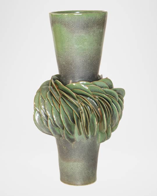 LORENE CAVAGNA CERAMIQUE Onde Stoneware Vase, 11" | Neiman Marcus