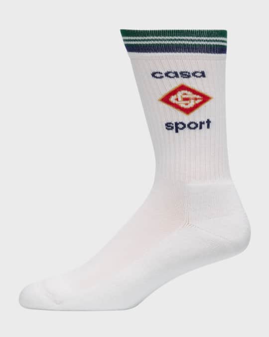 CASABLANCA Men's Casa Sport Crew Socks | Neiman Marcus