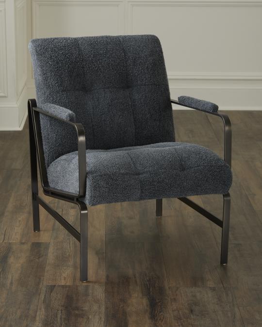 Massoud Olsen Suede Lounge Chair | Neiman Marcus