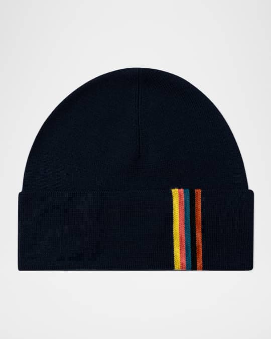 Paul Smith Men's Wool Artist Stripe Beanie Hat | Neiman Marcus