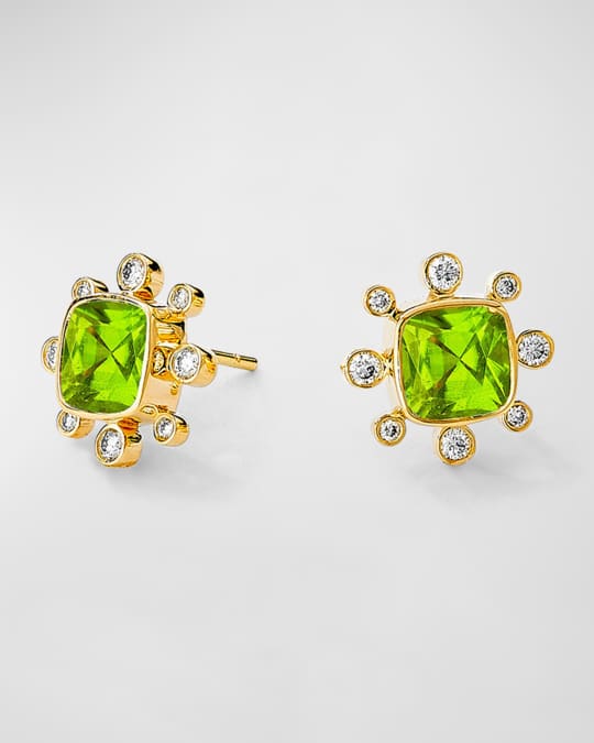 Syna 18K Yellow Gold Cosimc Earrings with stone and Diamonds | Neiman ...