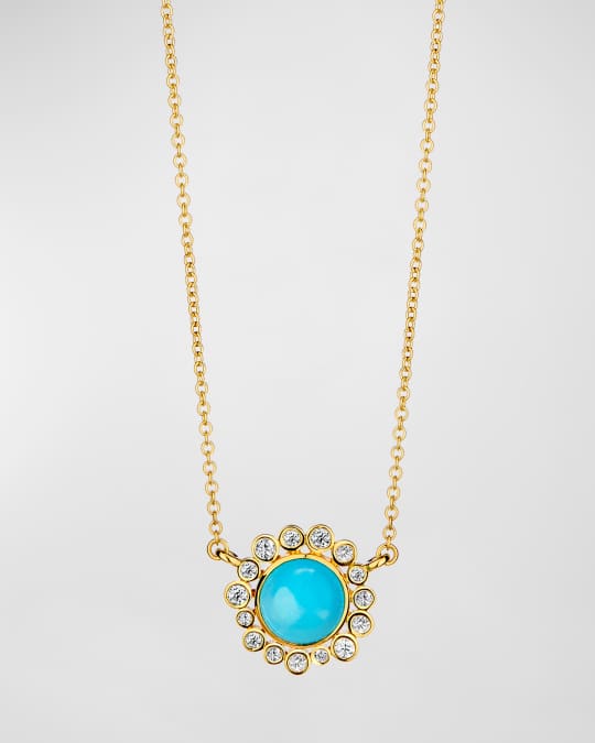 Syna 18K Sleepy Beauty Turquoise Necklace with Diamonds | Neiman Marcus