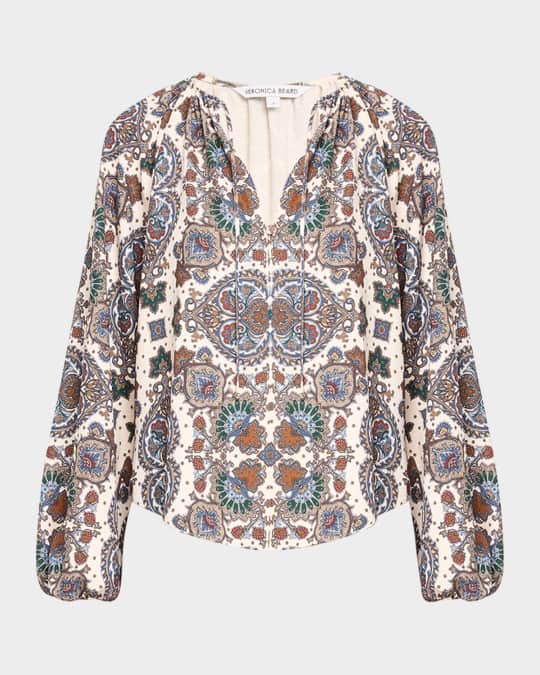 Veronica Beard Solay Long-Sleeve Blouse | Neiman Marcus