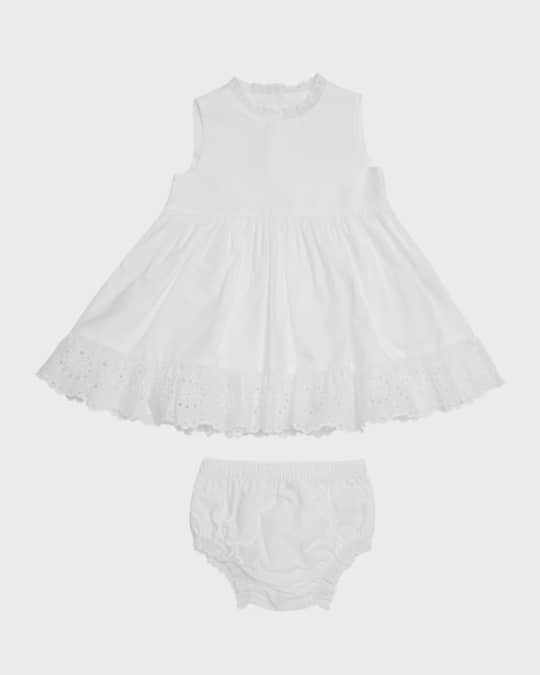 Tessa James Baby Girl's Caroline Eyelet Trim Dress W/ Bloomers, Size 3M ...
