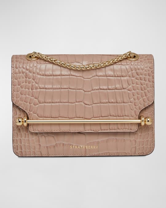 STRATHBERRY Mini East-West Croc-Embossed Leather Crossbody Bag | Neiman ...